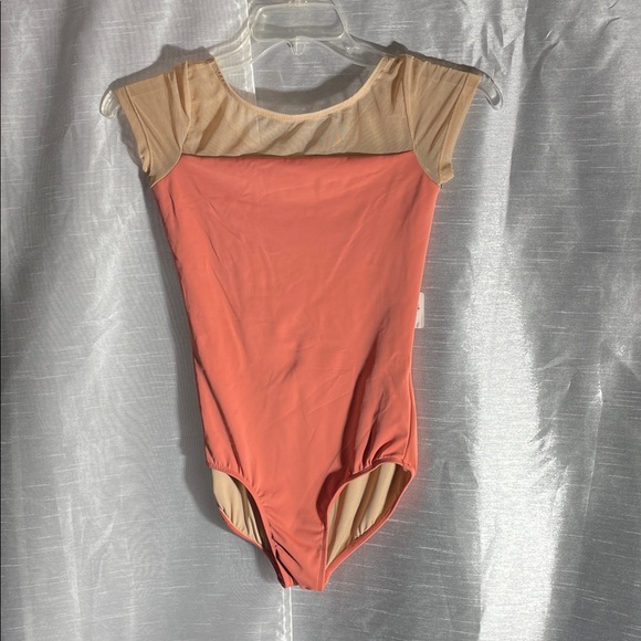 Theatricals | Tops | Nwt Adult Leotard Coral W Flesh Tone Mesh | Poshmark